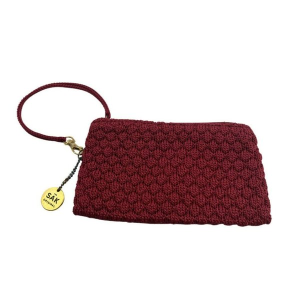 The Sak | Bags | The Sak Original Red Fabric Crocheted Zip Wristlet ...